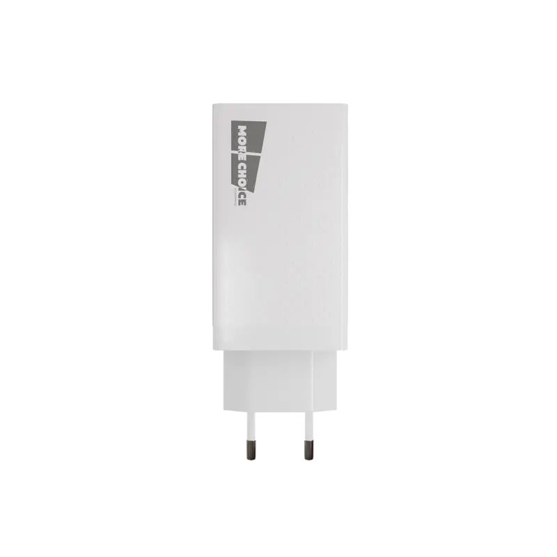 Сетевое зарядное устройство  Smart 2USB 3.0А GAN PD+QC65W Type-C More choice NC76Sa  White