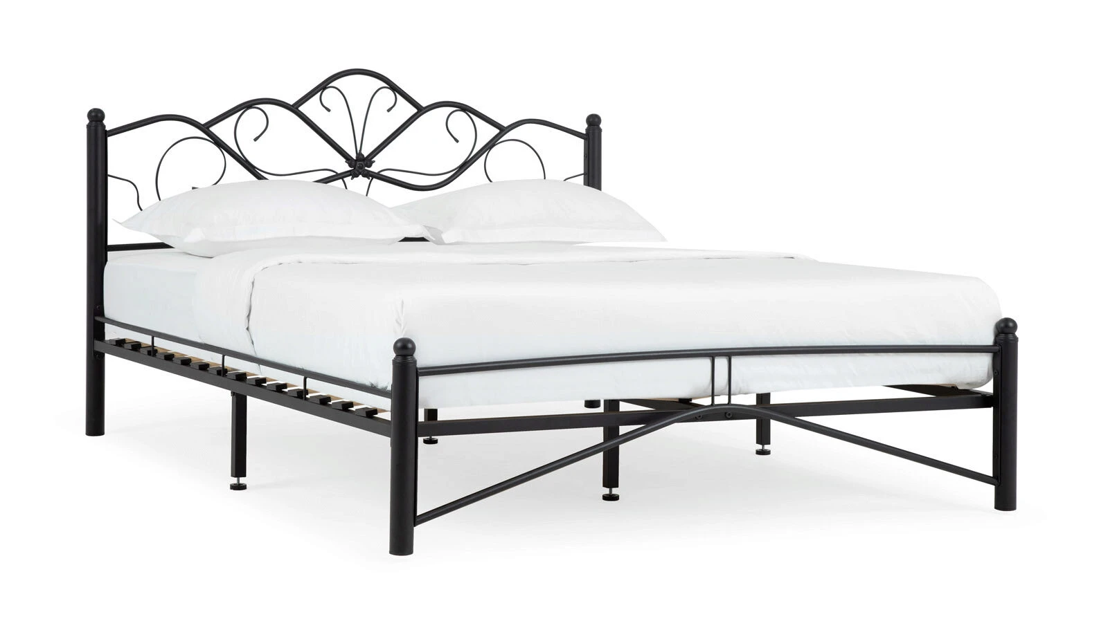 Кровать Askona Luara черный шагрень 160x200