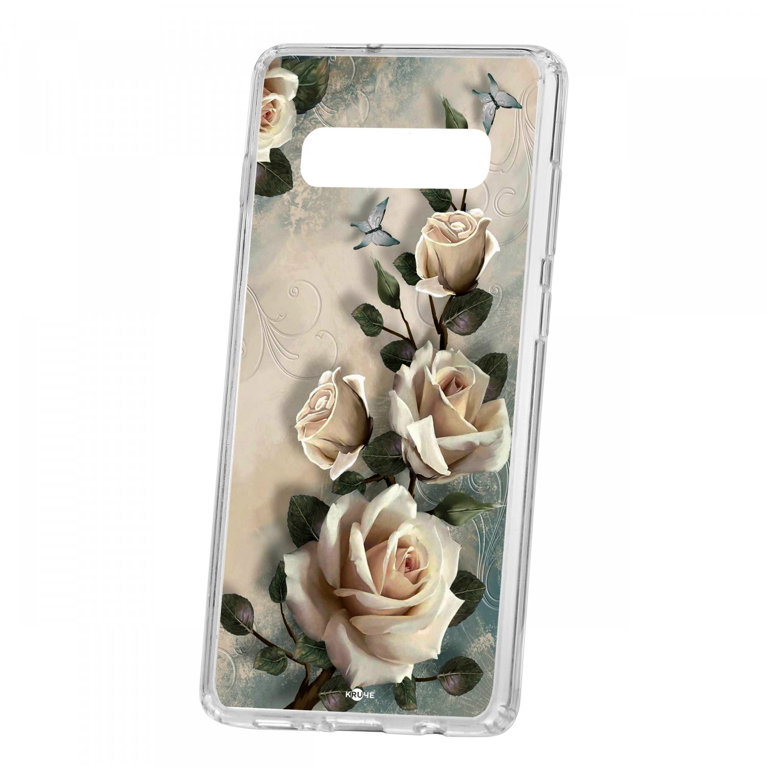 Чехол для Samsung Galaxy S10+ КRUЧЕ Print Белые розы