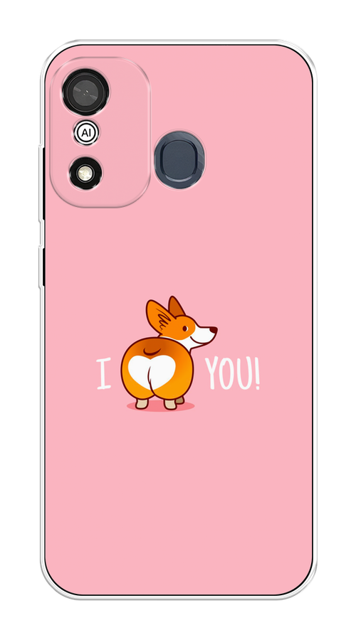 Чехол на Itel A27  "Корги I love you"