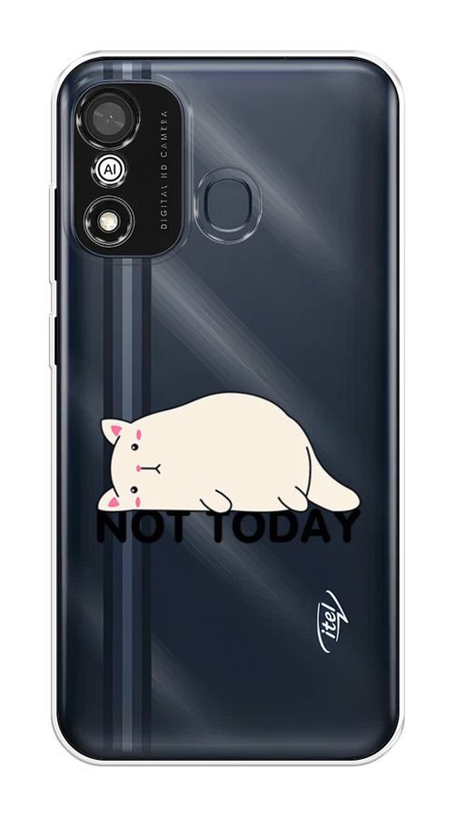 Чехол на Itel A27  "Cat not today"