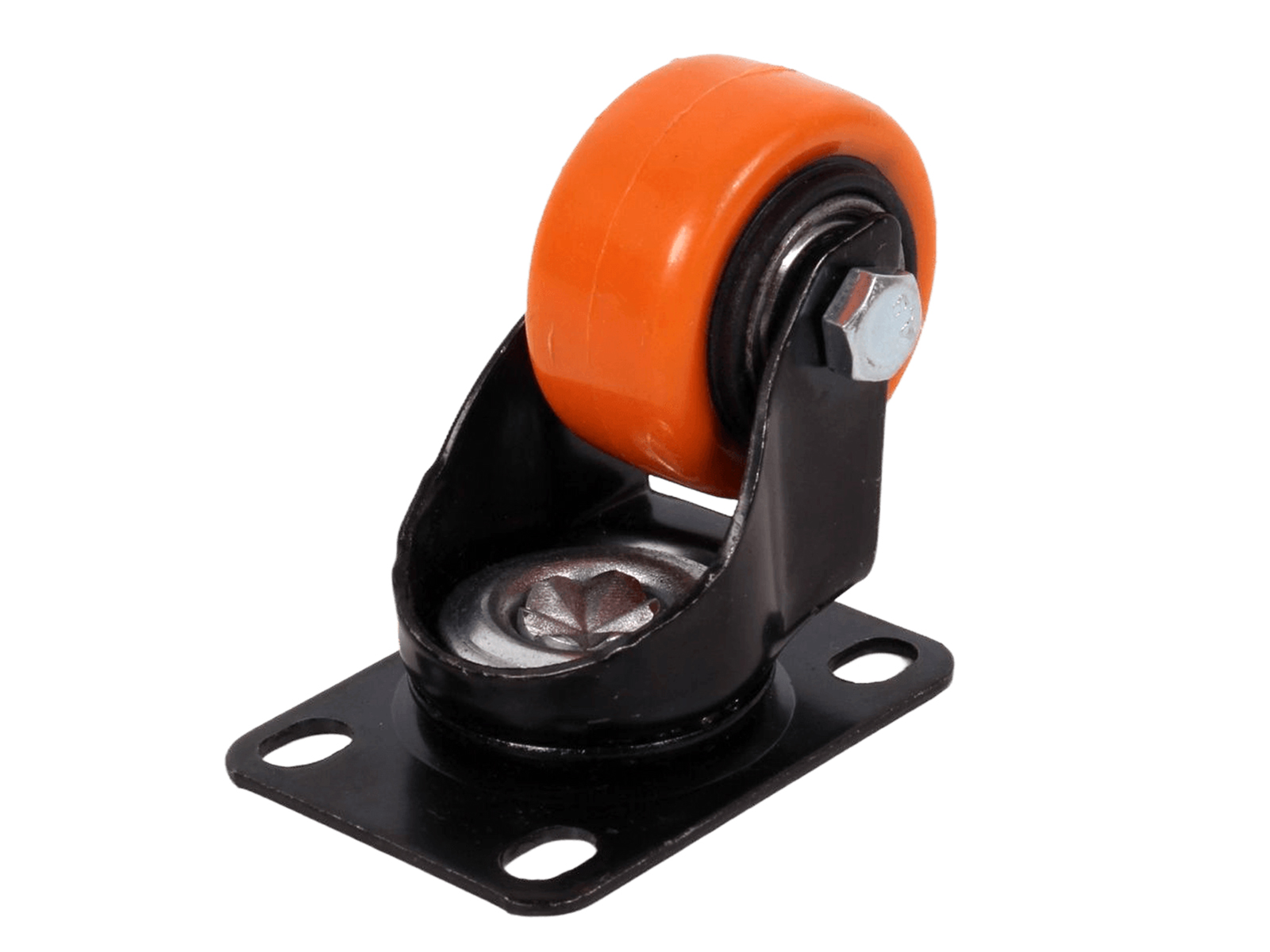 Колесо XAL-KOP-040 оранжевая резина 40мм поворотное