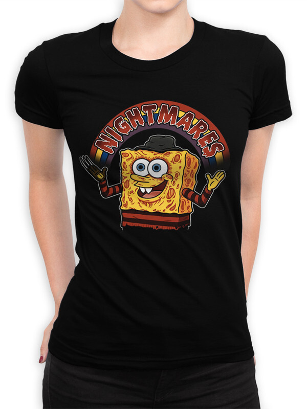 Футболка женская DS Apparel Губка Спанч Боб - Фредди Крюгер 322865-1 черная 2XL