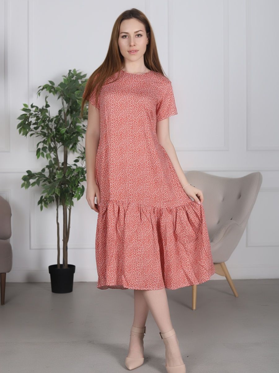 Платье женское Louren Wilton Пл-2023-1- оранжевое 50 RU