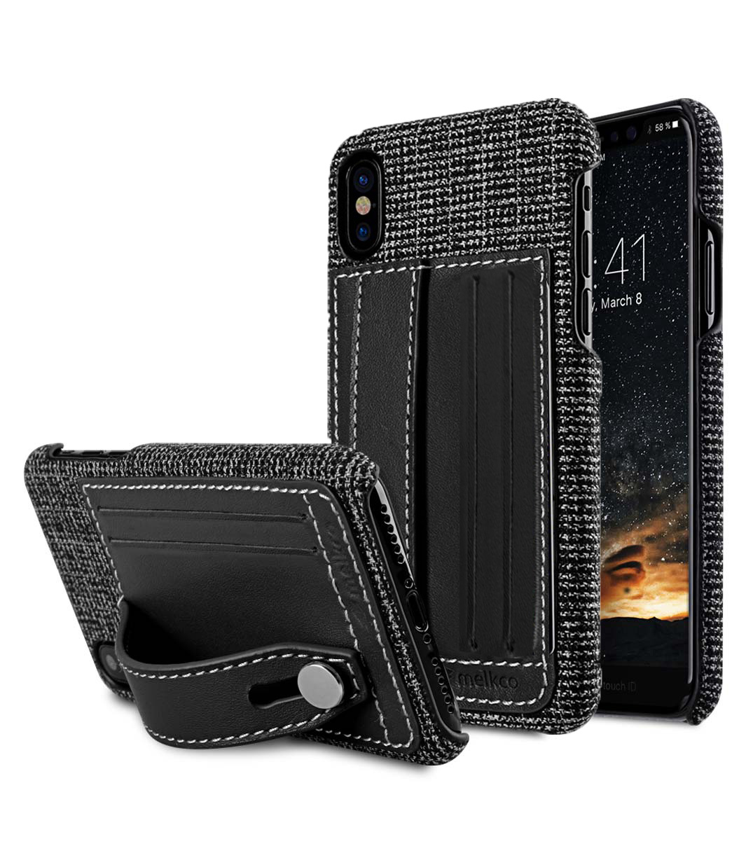 Чехол накладка Melkco Holmes Series Fine Grid Case для Apple iPhone X/XS, черный