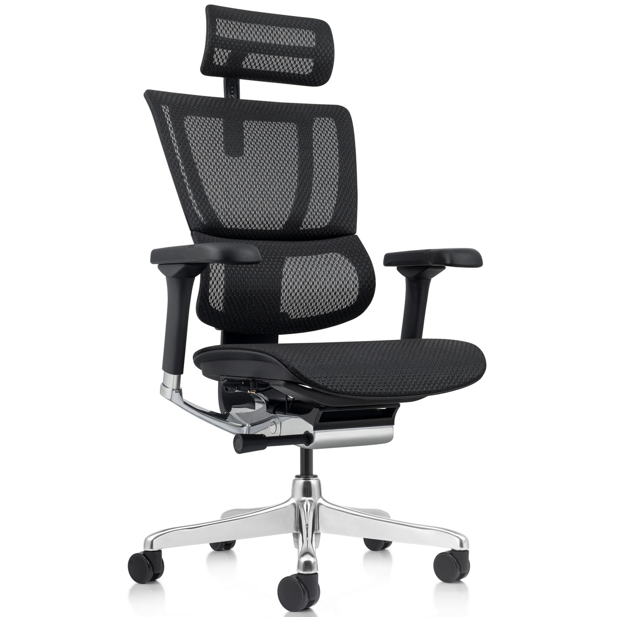 Ортопедическое офисное кресло Falto IOO-E2 Elite (черное, крестовина металл)