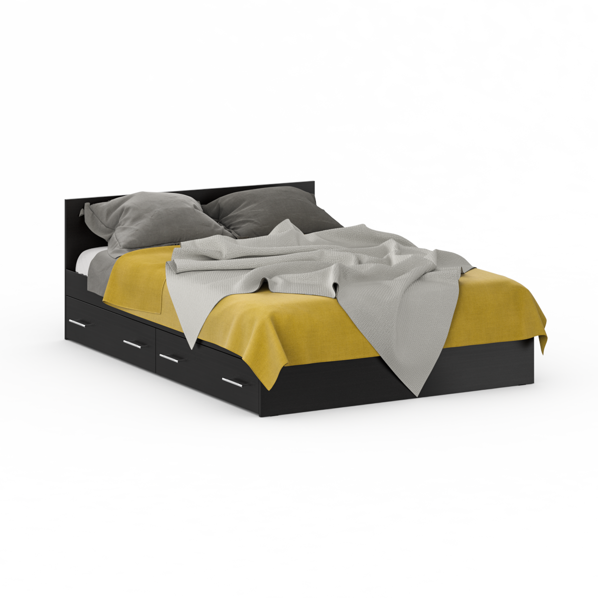Кровать с ящиками Стандарт 1400 венге, 144х204х70 см