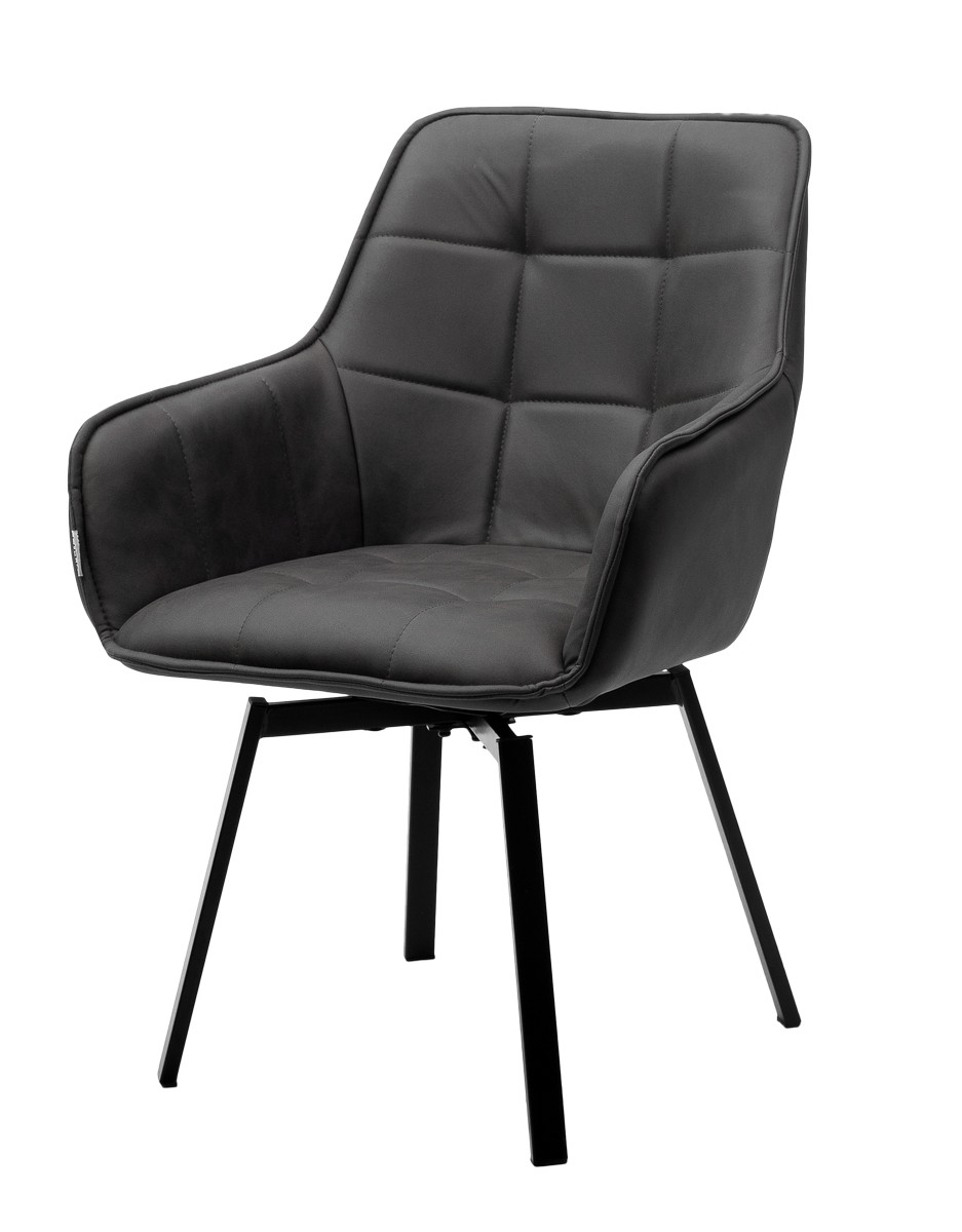 Комплект стульев М-City MAVERICK HK007-10, темно-серого цвета, поворотный 360 град.,2 шт.
