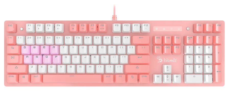 Проводная игровая клавиатура A4Tech Bloody B800 Pink