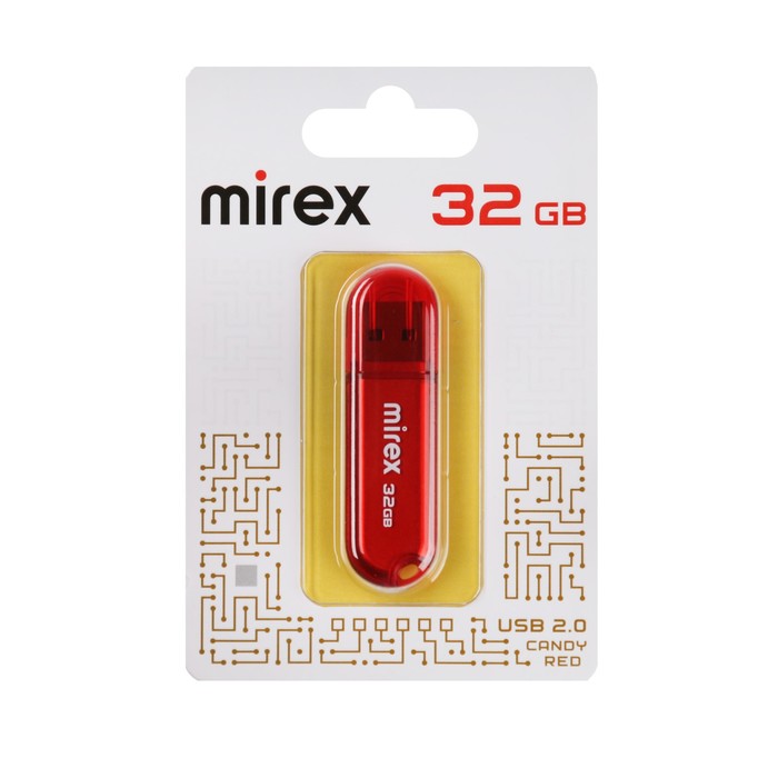 Флешка MIREX CANDY RED, 32 Гб 32 ГБ красный (9284244)