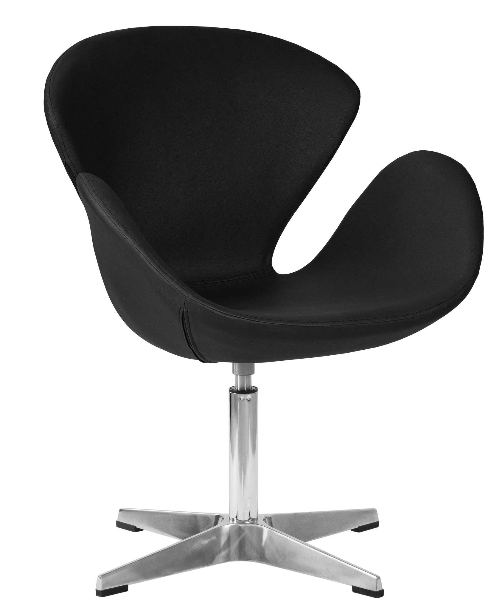 Кресло дизайнерское Империя стульев SWAN черная экокожа