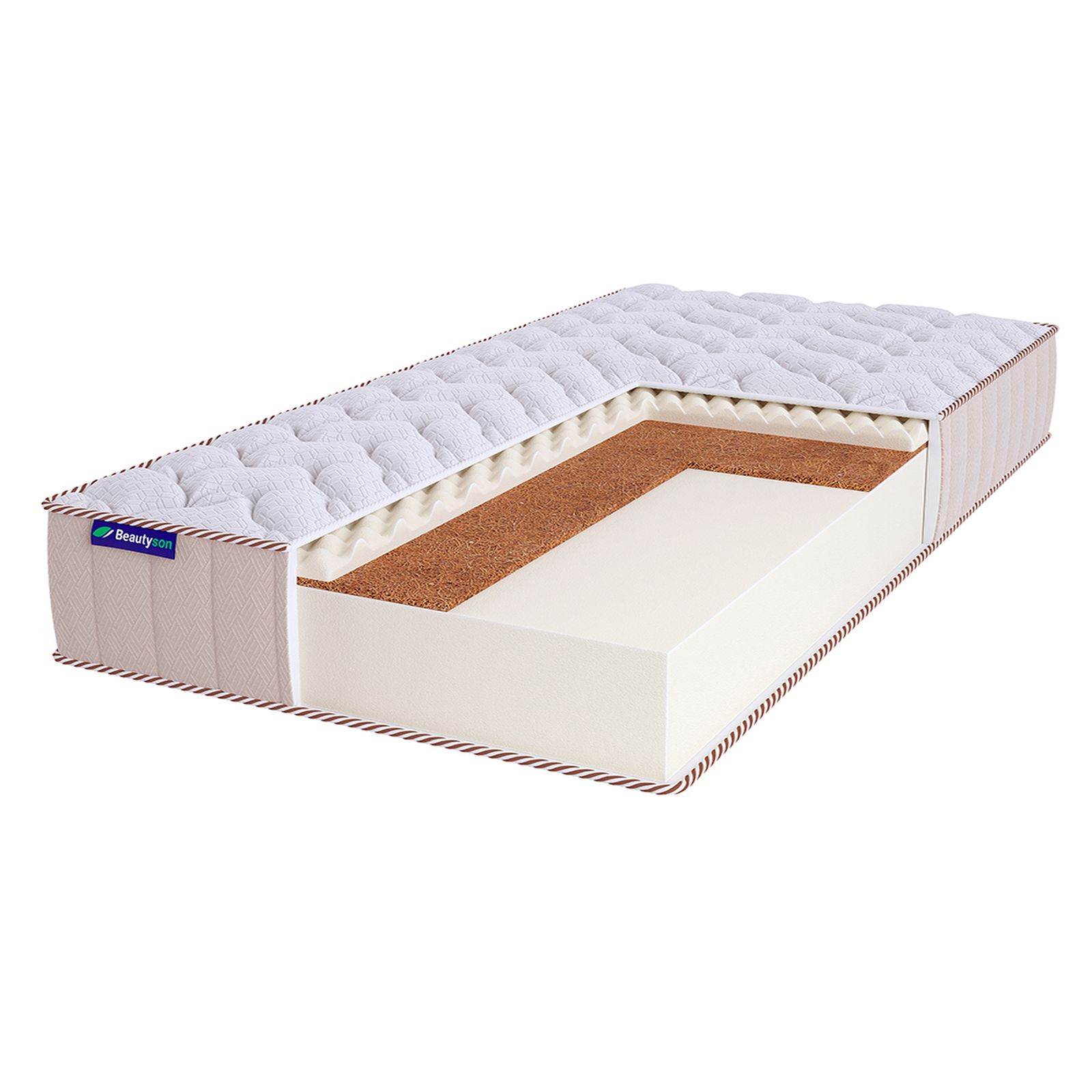 Матрас Beautyson Roll Foam 14 Cocos Sens Lux, 75х140, 20 см, беспружинный