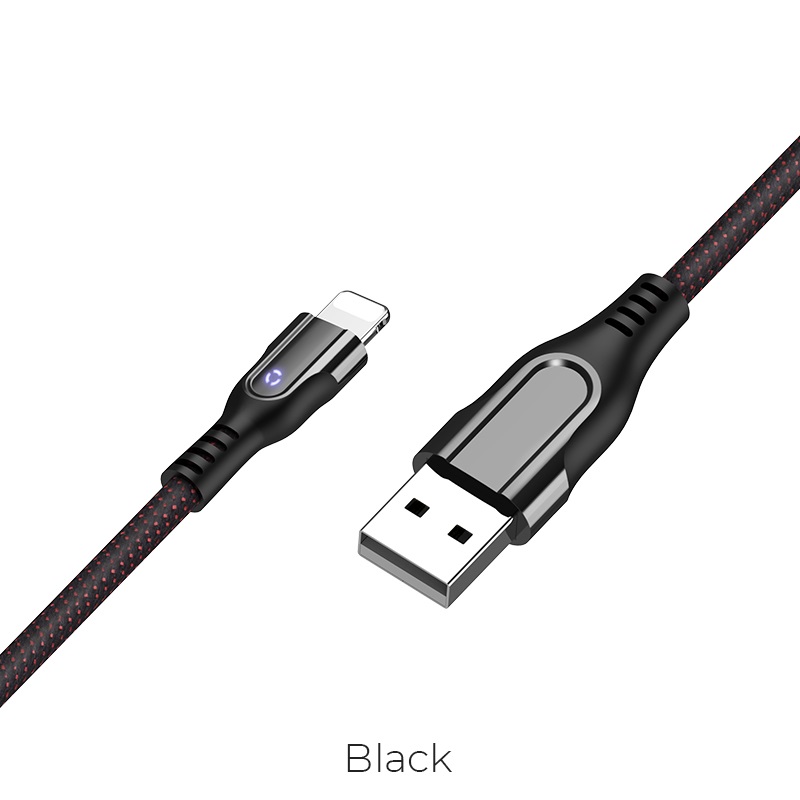 Кабель Hoco U54 Advantage USB - Lightning 1.2 м, черный
