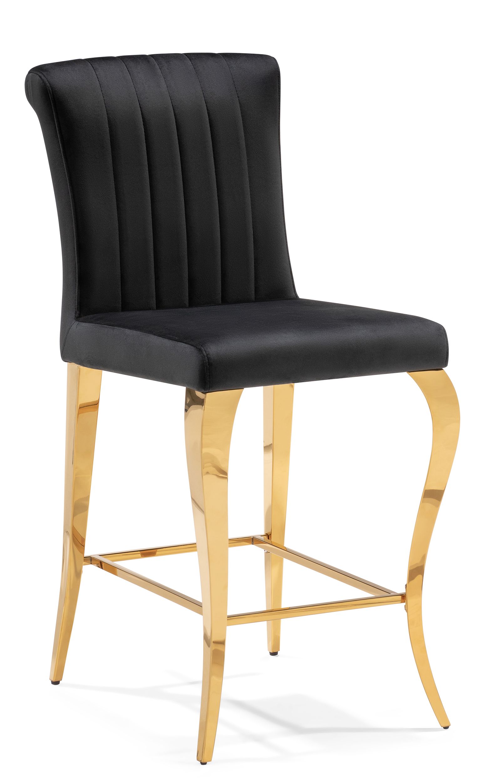 Полубарный стул Woodville Joan black/gold