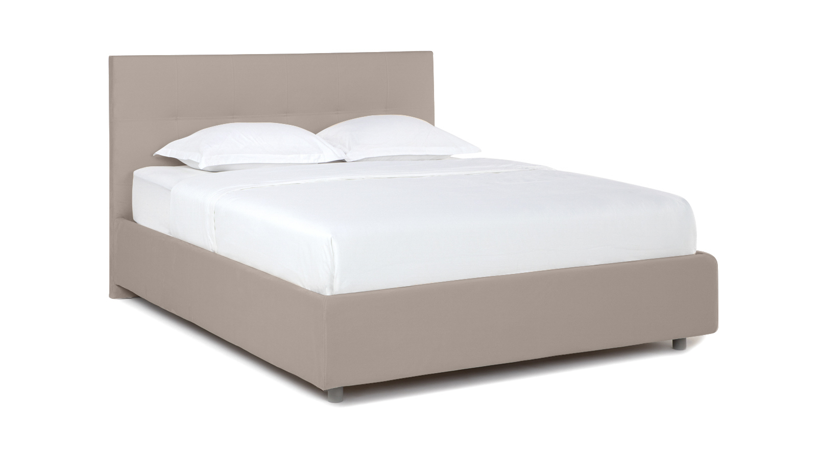 Двуспальная кровать Askona Greta + основание с ламелями 140*200 тк. Casanova Grey