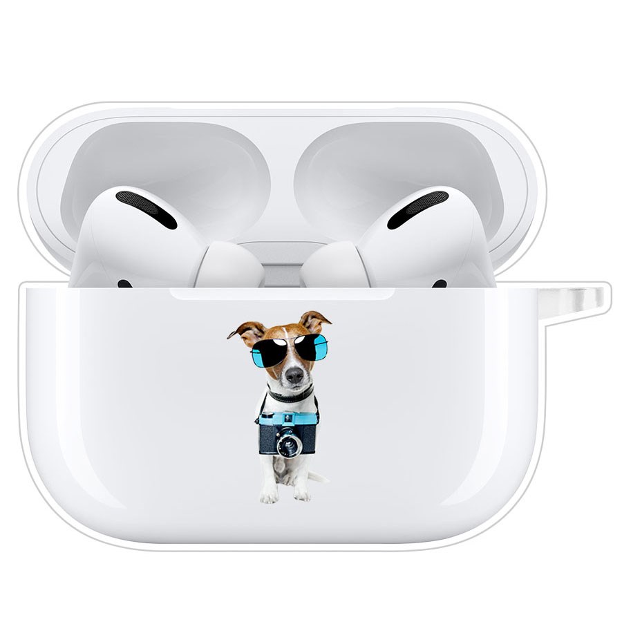 Чехол Krutoff Clear Case для AirPods Pro Пес-турист