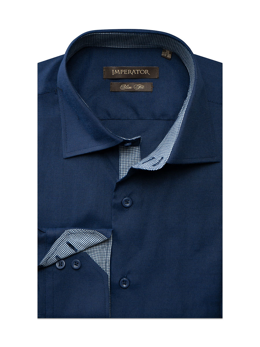 Рубашка мужская Imperator Argento 6 sl. синяя 40/170-178