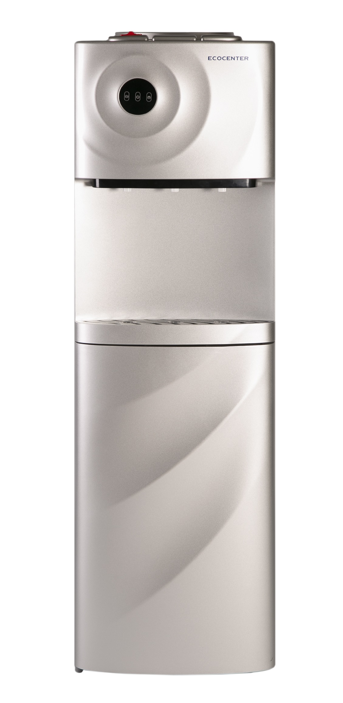 Кулер для воды компрессорный ECOCENTER A-F510C с шкафчиком , серебро