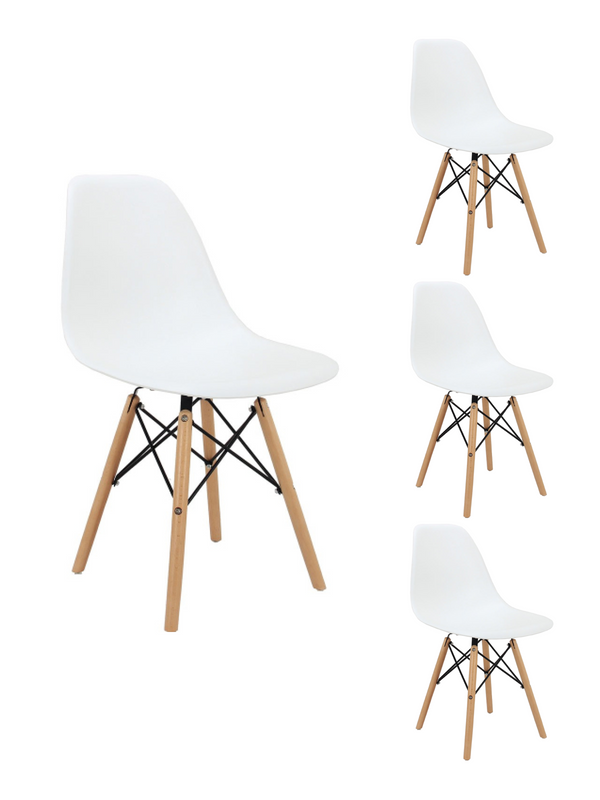 Комплект стульев 4 шт. Eames ВМН-А305, белый