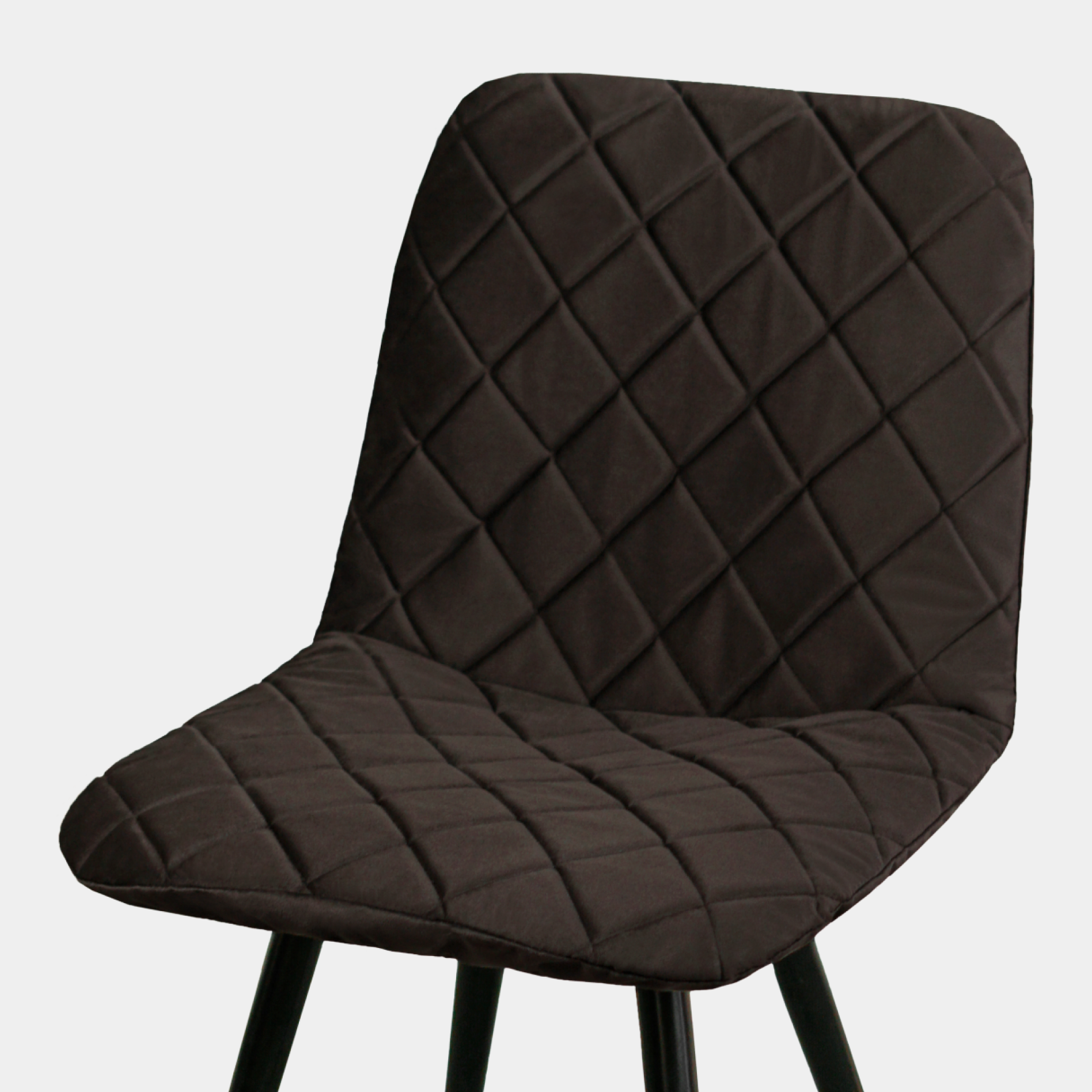 Комплект чехлов на стул CHILLY из велюра Flatlika, 2 шт, коричневый