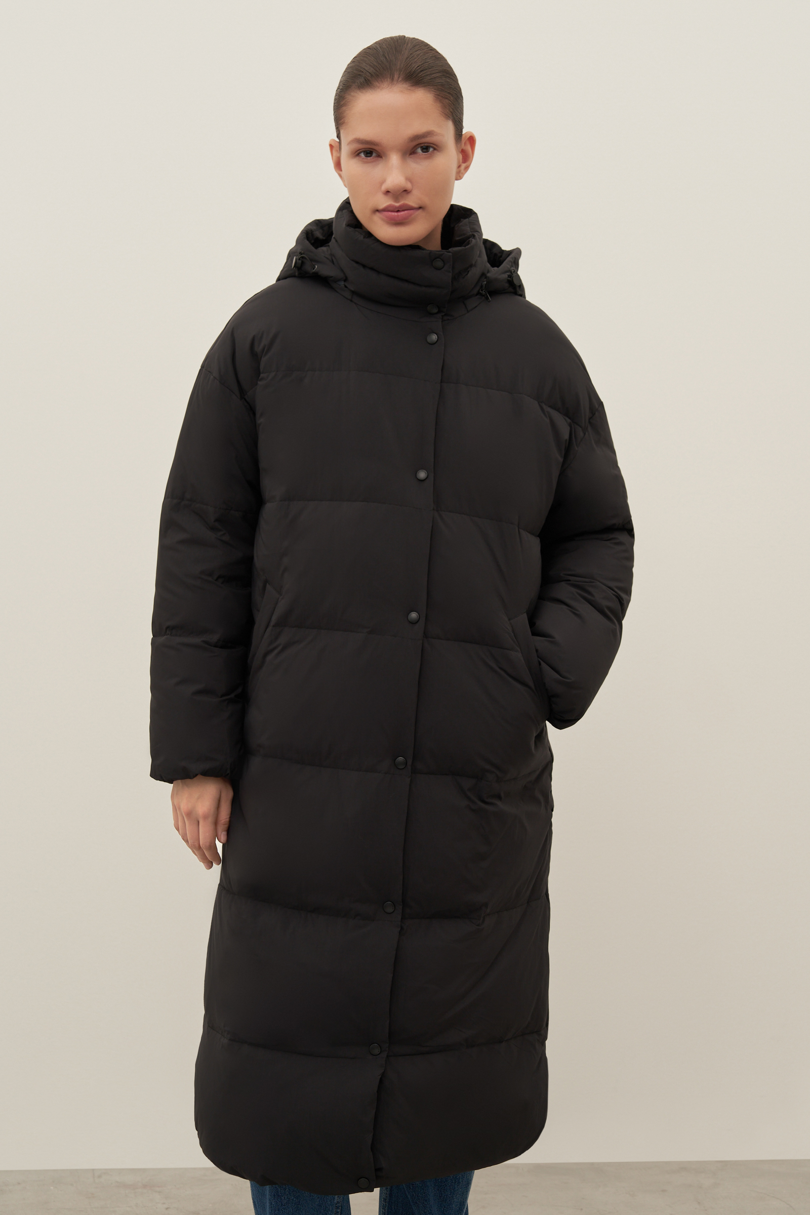 Пуховик-пальто женский Finn Flare FAD11098 черный XL