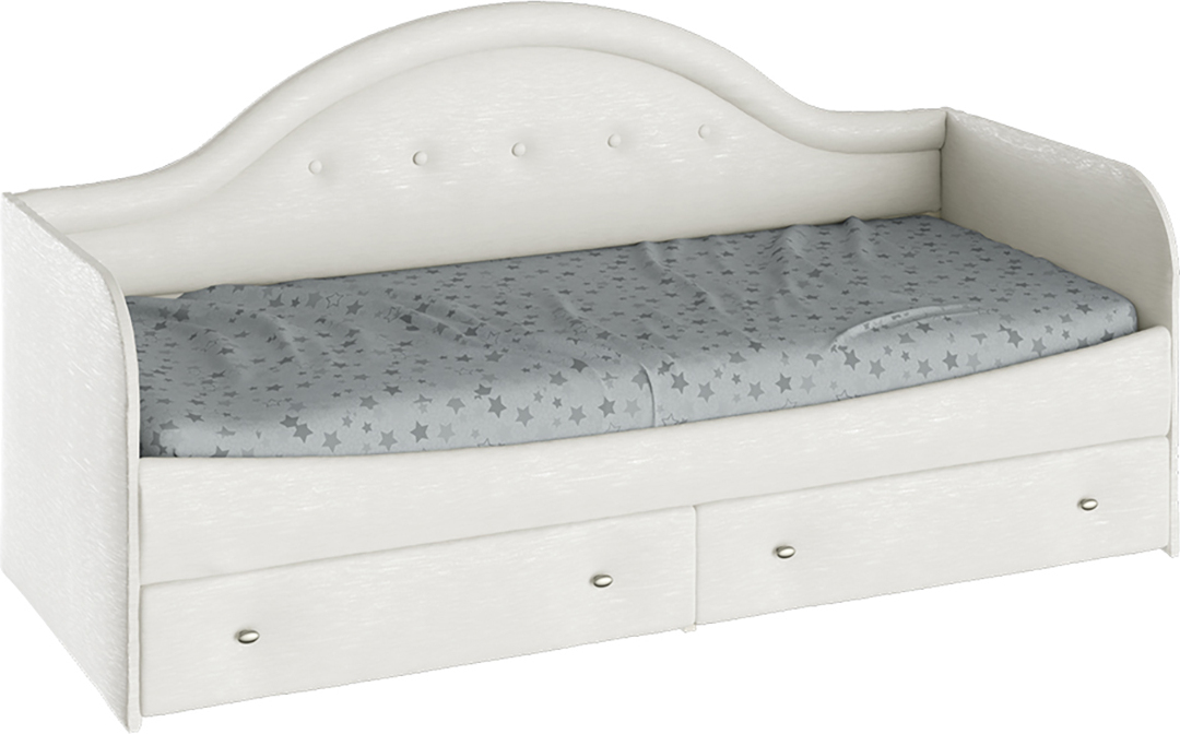 Кровать ВоБаза Адель с мягкой спинкой тип 1 80х200 Крем