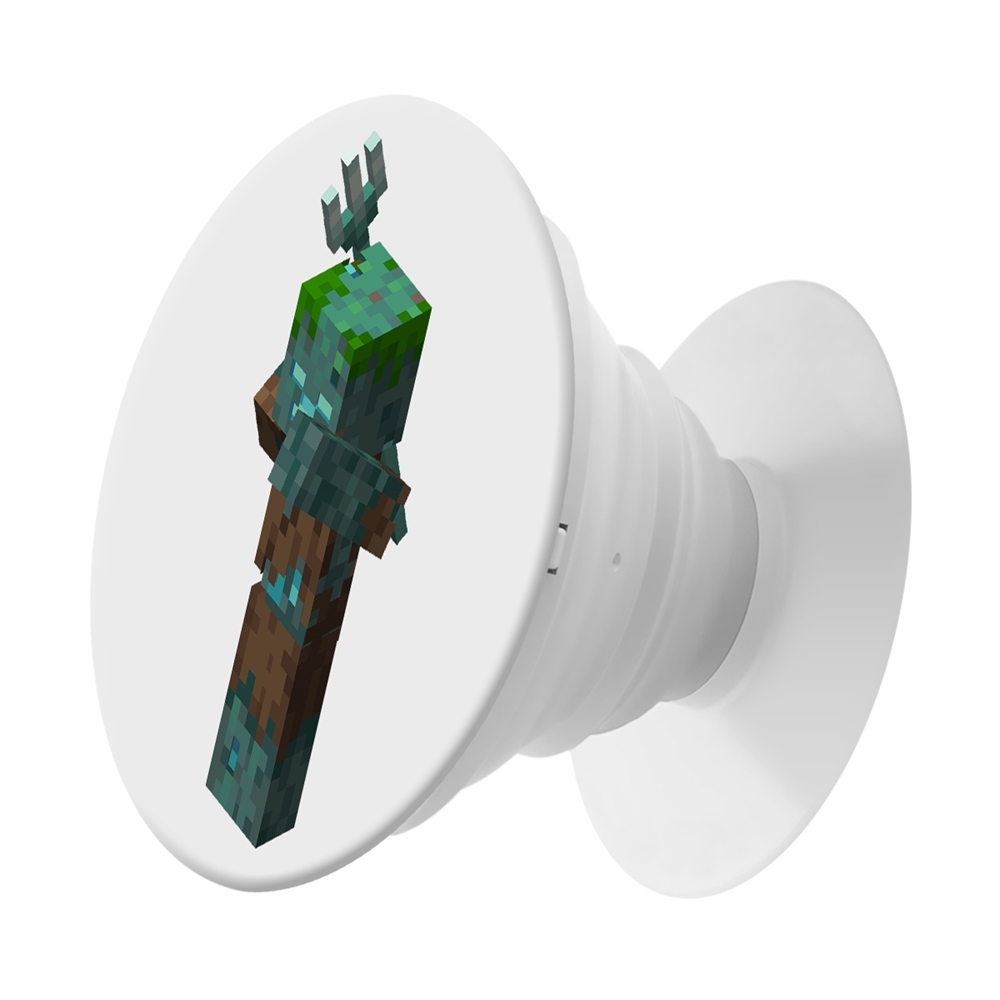 Пластмассовый держатель Krutoff для телефона Попсокет Minecraft - Утопленник