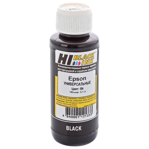 HI-BLACK Чернила hi-black для epson универсальные, черные, 0,1 л, водные, 150701038001
