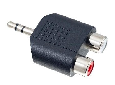 Переходник Perfeo A7012 (Jack 3.5mm вилка - 2x RCA розетка) (черный)